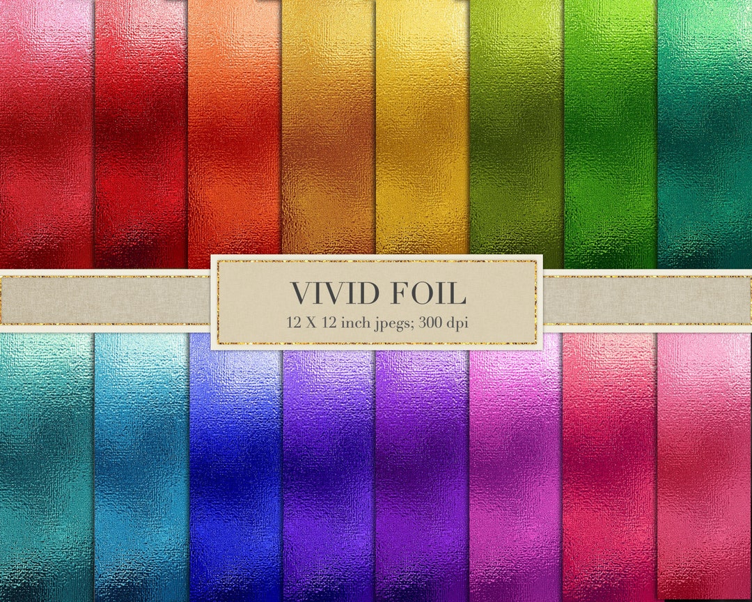 Multicolored Foil, Digital Paper, Backgrounds, Textures, Foil, Rainbow ...
