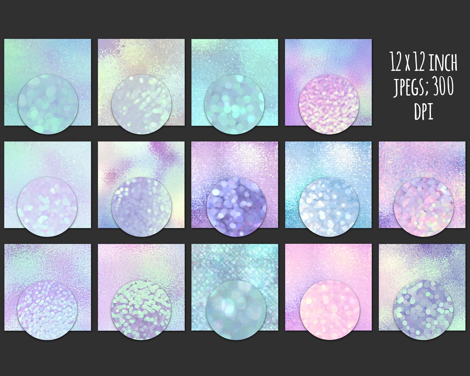 Iridescent Digital Paper, Iridescent Bokeh, Abstract Iridescence ...