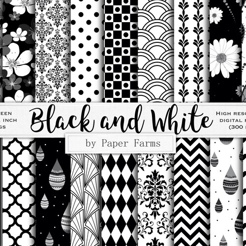 Black Patterns Digital Paper Black Patterned Backgrounds - Etsy