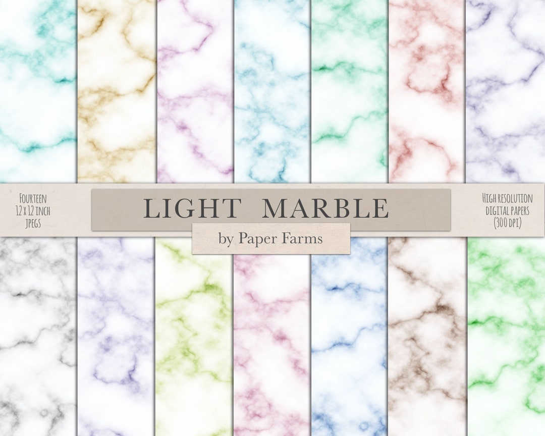 Marble Digital Paper, Marble, Pale, Light, Scrapbook Paper, Digital ...