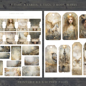 Printable Junk Journal Kit, Fairytale Junk Journal Kit, Celestial ...