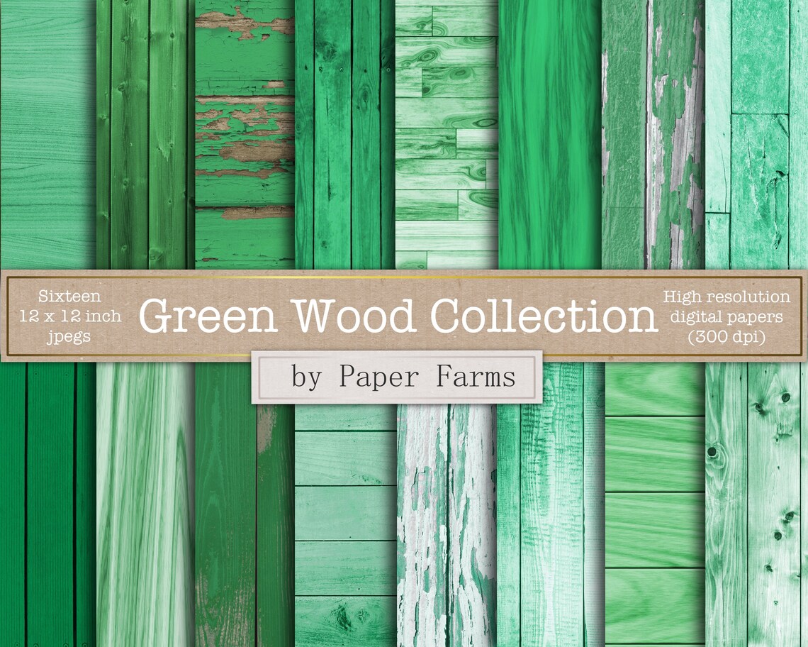 Green Wood Digital Paper Green Wood Backgrounds Green Wood - Etsy