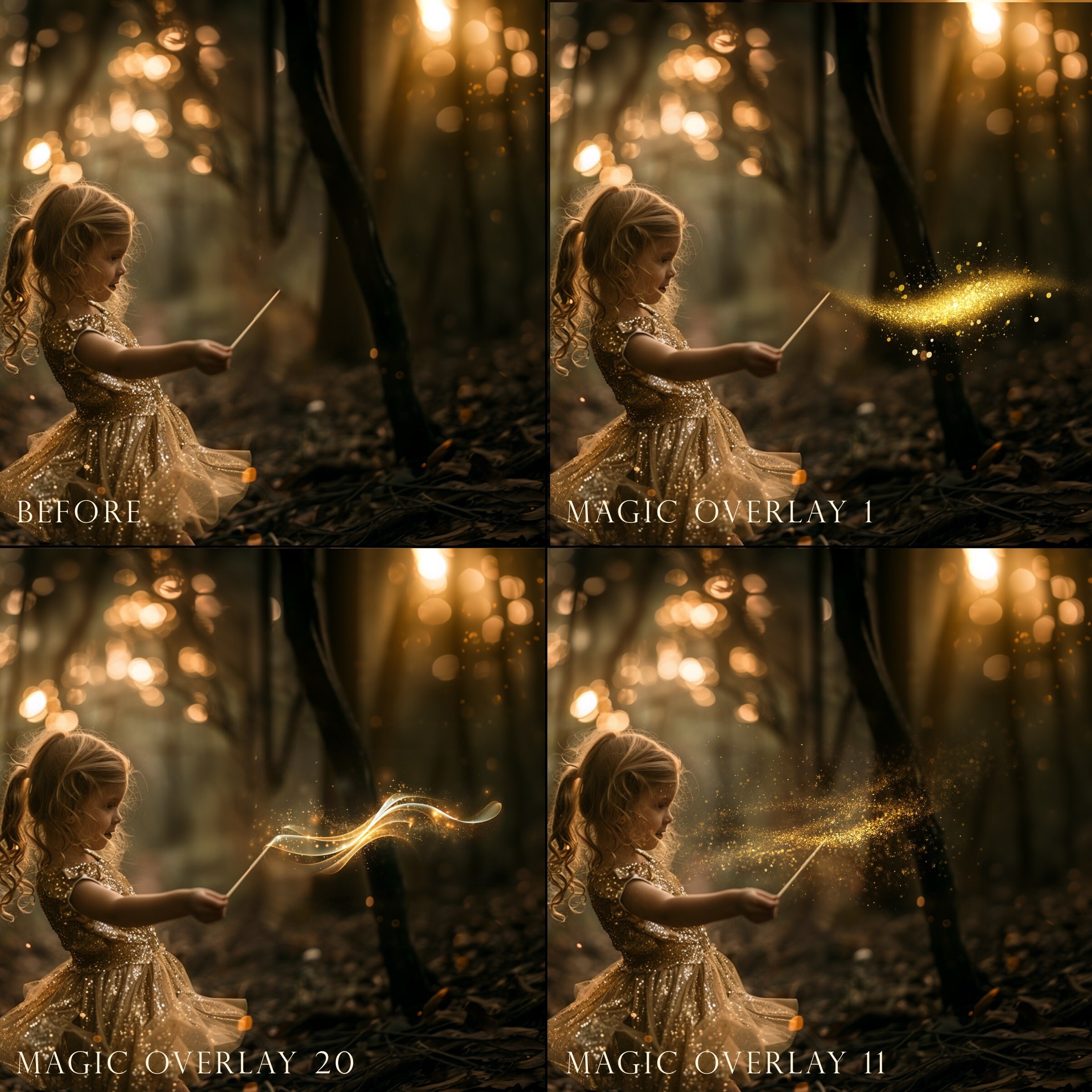 Magic Light Overlays, Magic Wand Light Overlay, Swirling Light Overlay ...