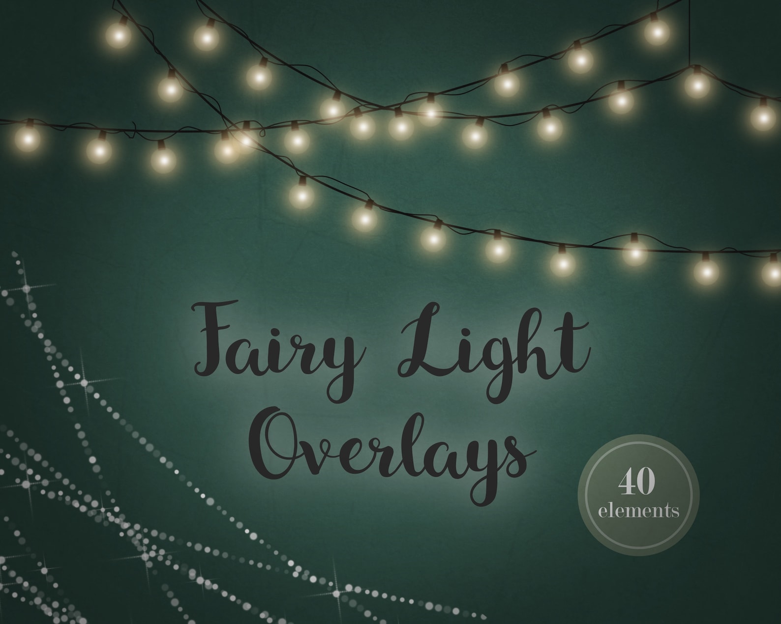 Fairy Lights Fairy Lights Overlay Christmas Lights Overlay - Etsy