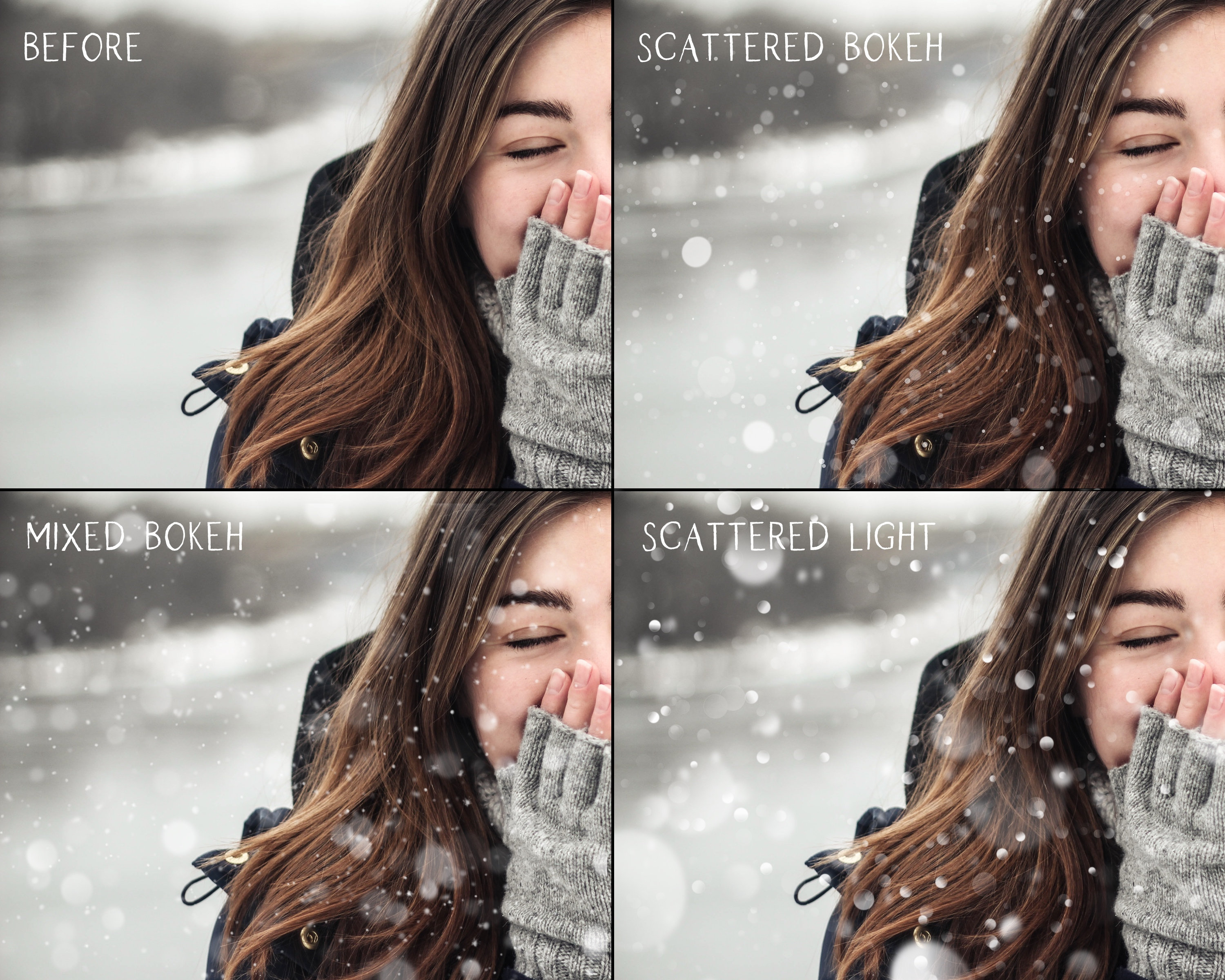 Snow Overlay Bokeh Snow Overlays Winter Overlays Christmas - Etsy