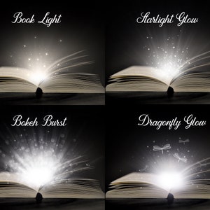 Book Light Overlay, Book Shine Overlay, Light Burst Overlay, Magic ...