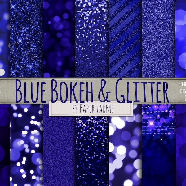 Blue Bokeh - Etsy