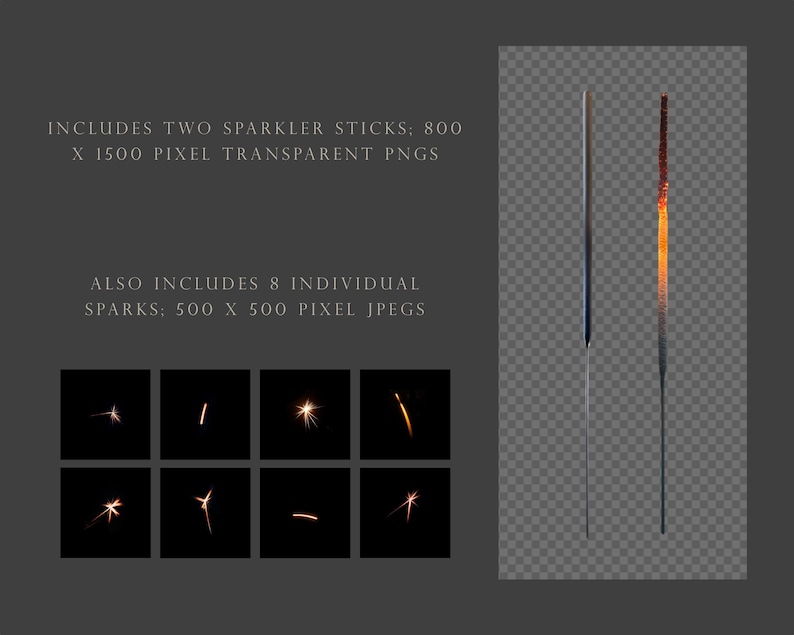 Sparkler Photoshop Overlays, Sparkler Overlays, New Years Overlays ...