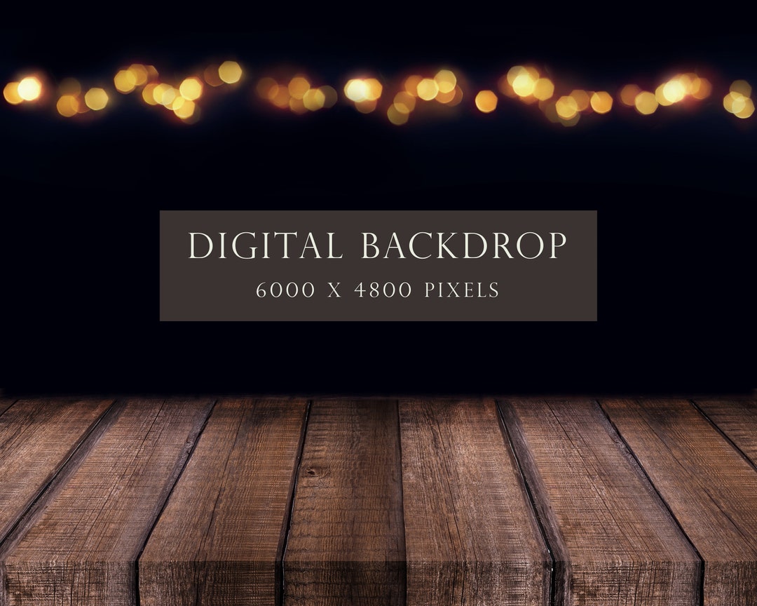 Fairy Lights Backdrop, Digital Backdrop, Digital Background, Christmas ...