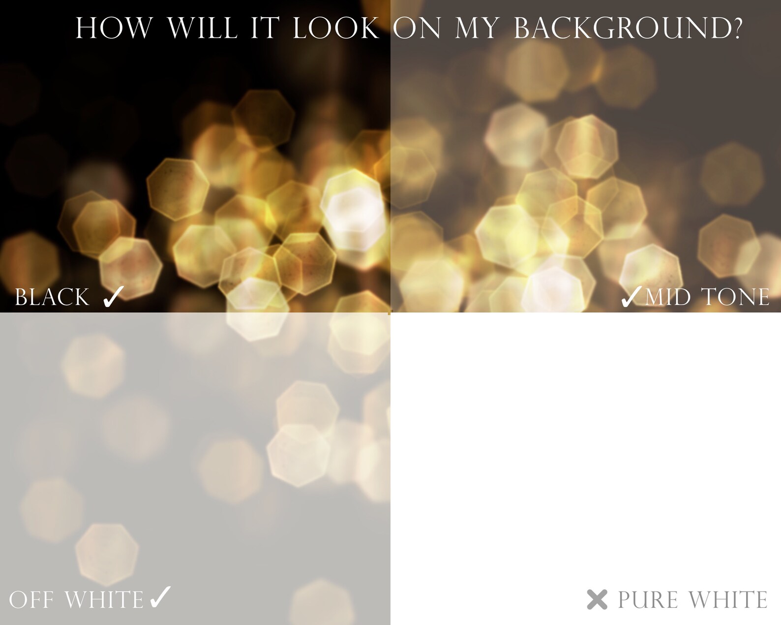 Gold Bokeh Overlays, Gold Bokeh, Photoshop Overlays, Christmas, Street ...