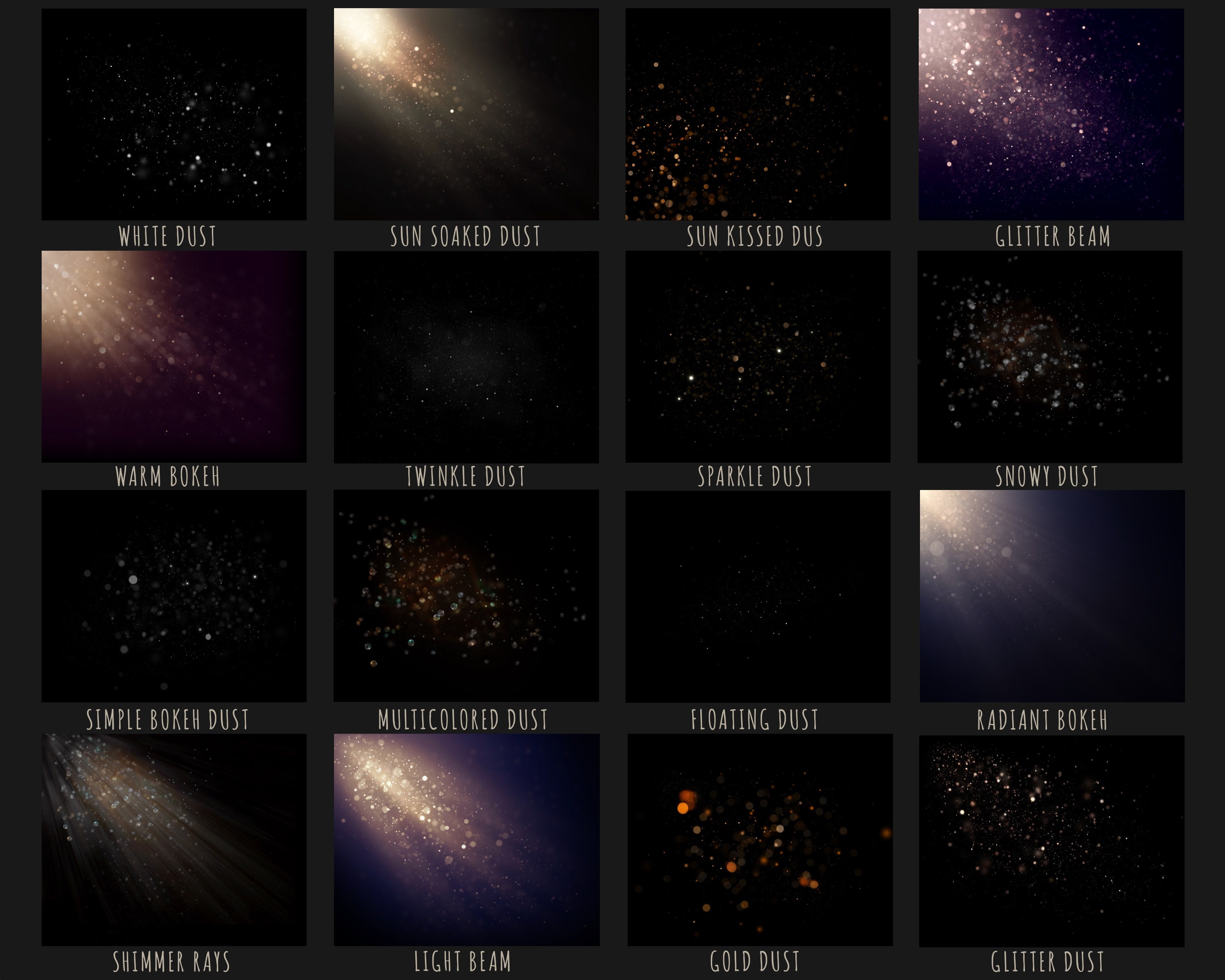 Bokeh dust overlay glitter dust floating dust falling dust | Etsy