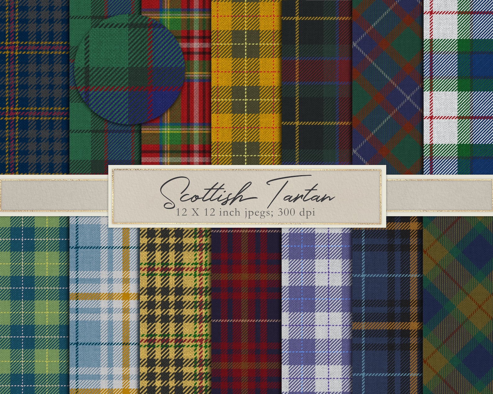 Scottish Tartan Digital Paper Scots Scottish Plaid Tartan - Etsy
