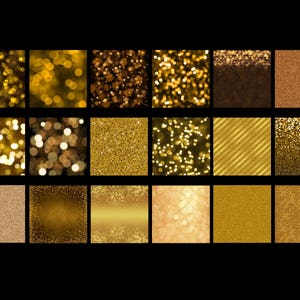 Gold Bokeh Digital Paper, Gold Glitter Bokeh, Digital Paper, Scrapbook ...