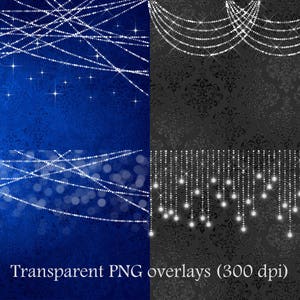 Silver Light Overlays, Silver Light Clipart, Silver Glitter Lights ...