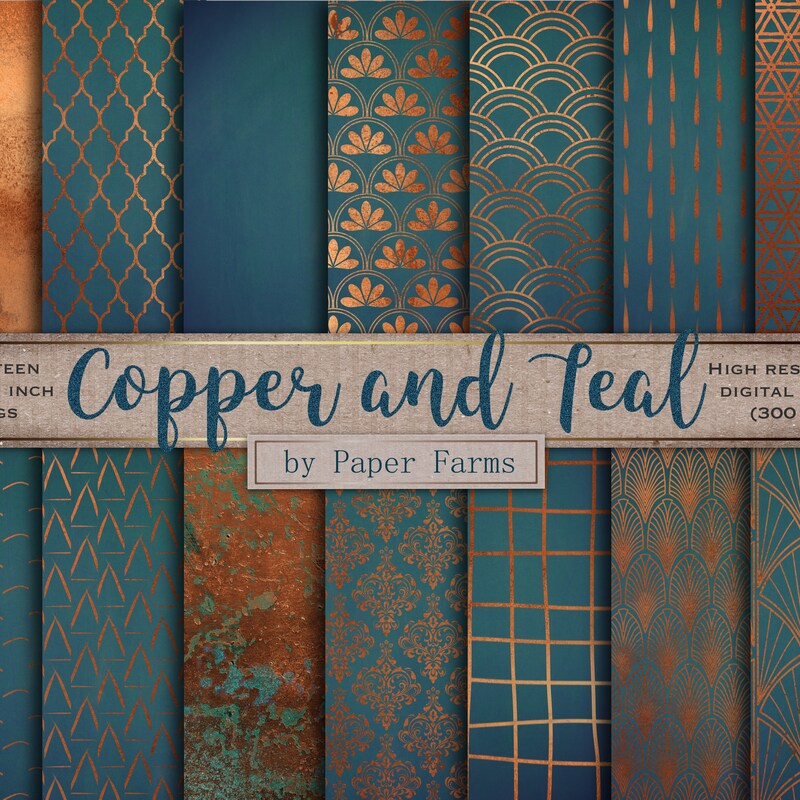 Teal Geometric Wallpaper - Etsy