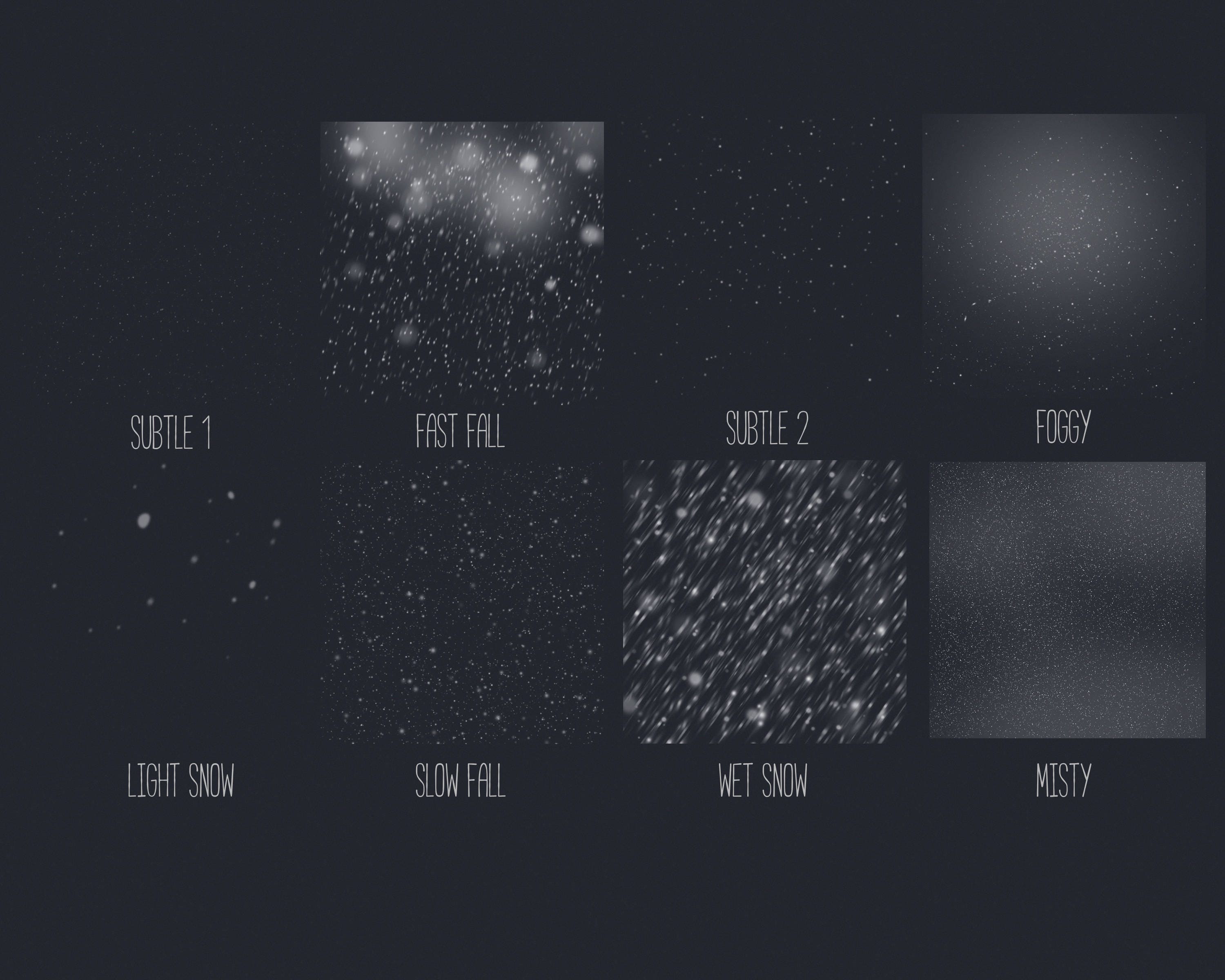 Snow overlay winter overlay falling snow overlay Christmas | Etsy