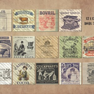 Vintage Ads, Vintage Adverts, Advertisements, Wood, Digital Paper ...