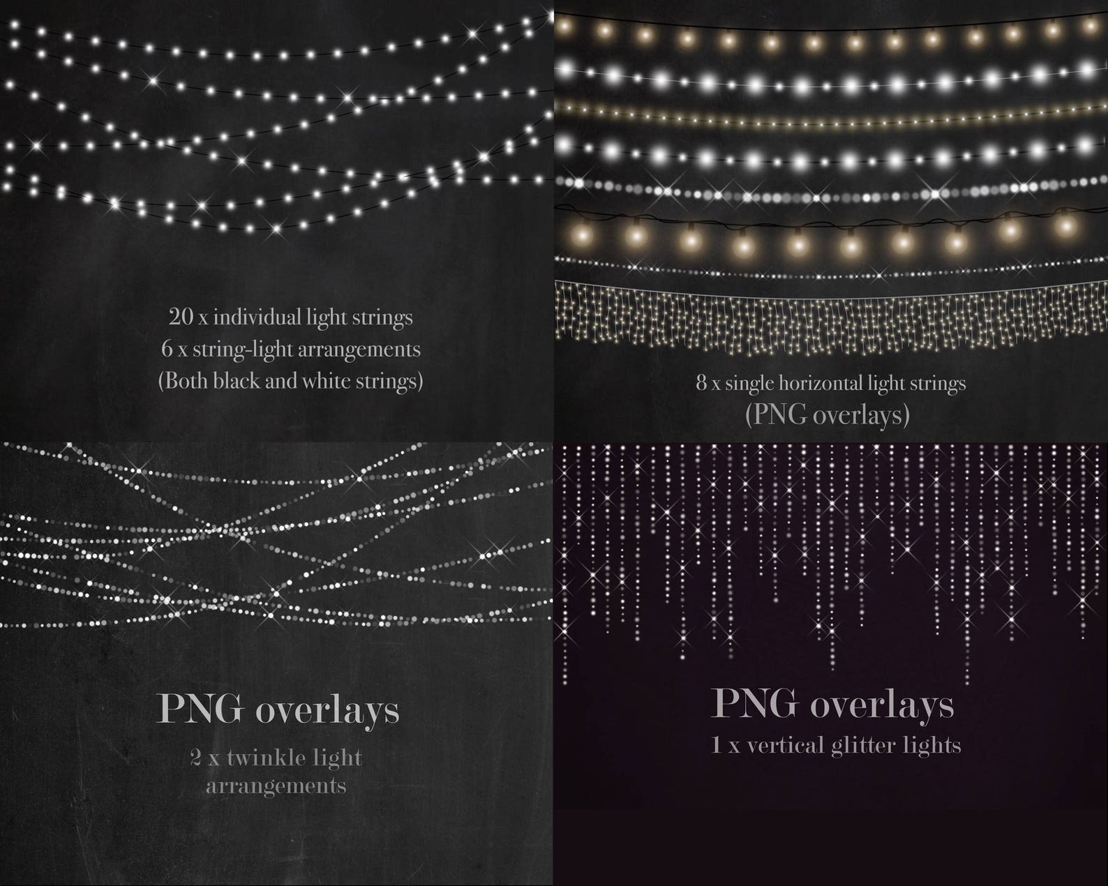 Chalkboards and Fairy Lights Chalkboard Backgrounds Fairy - Etsy