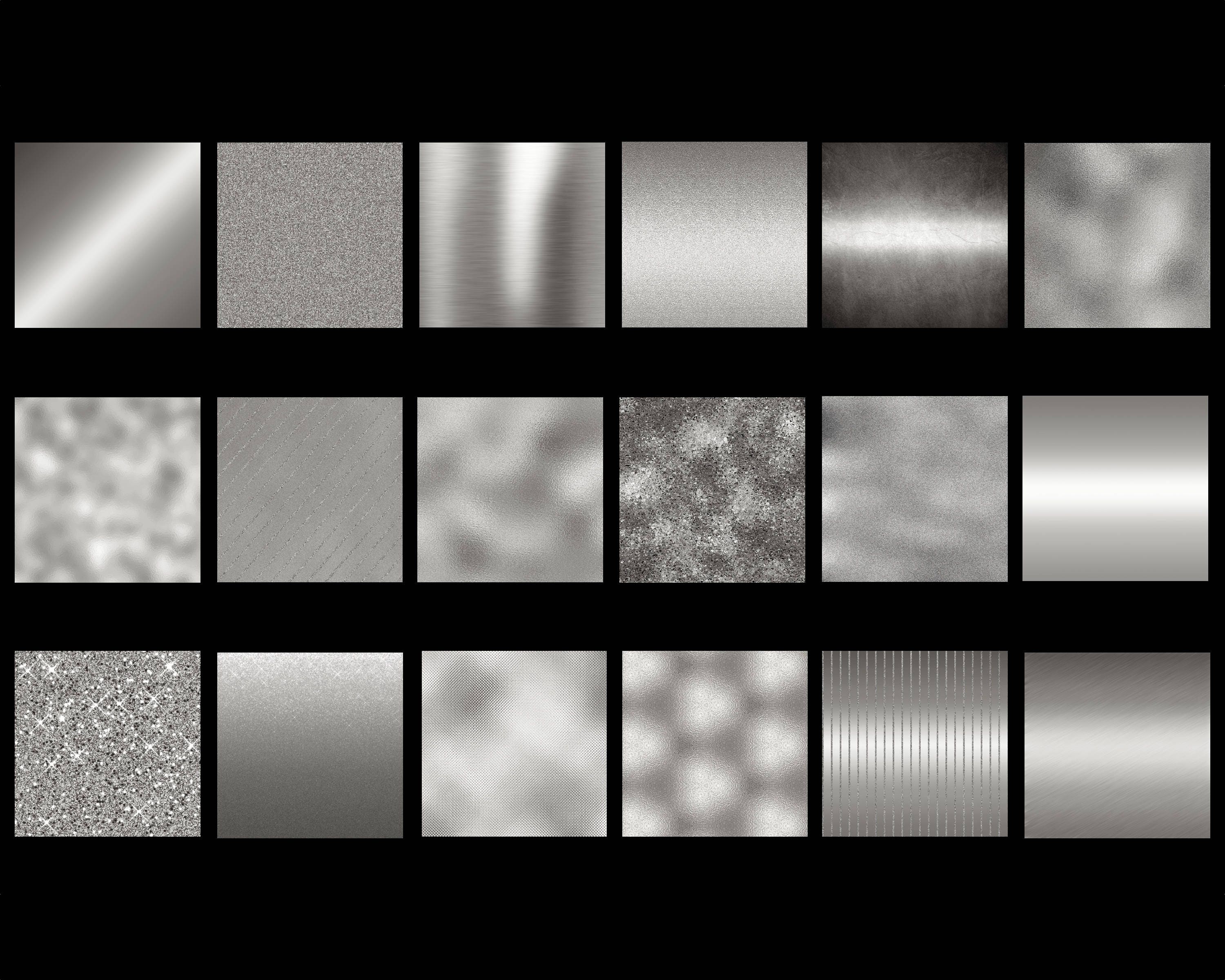 Silver Digital Paper, Silver Foil Digital Paper, Silver, Scrapbook ...