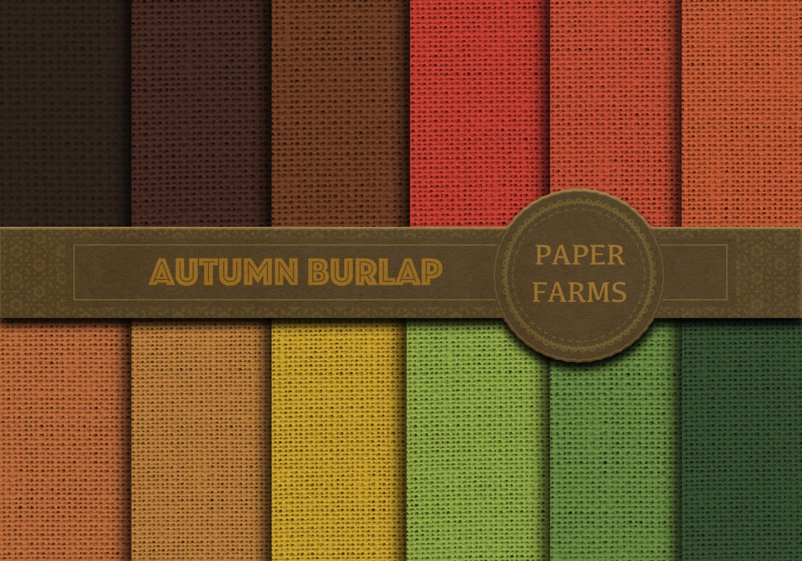Fall Burlap Digital Paper Autumn Burlap Digital Paper Fall - Etsy