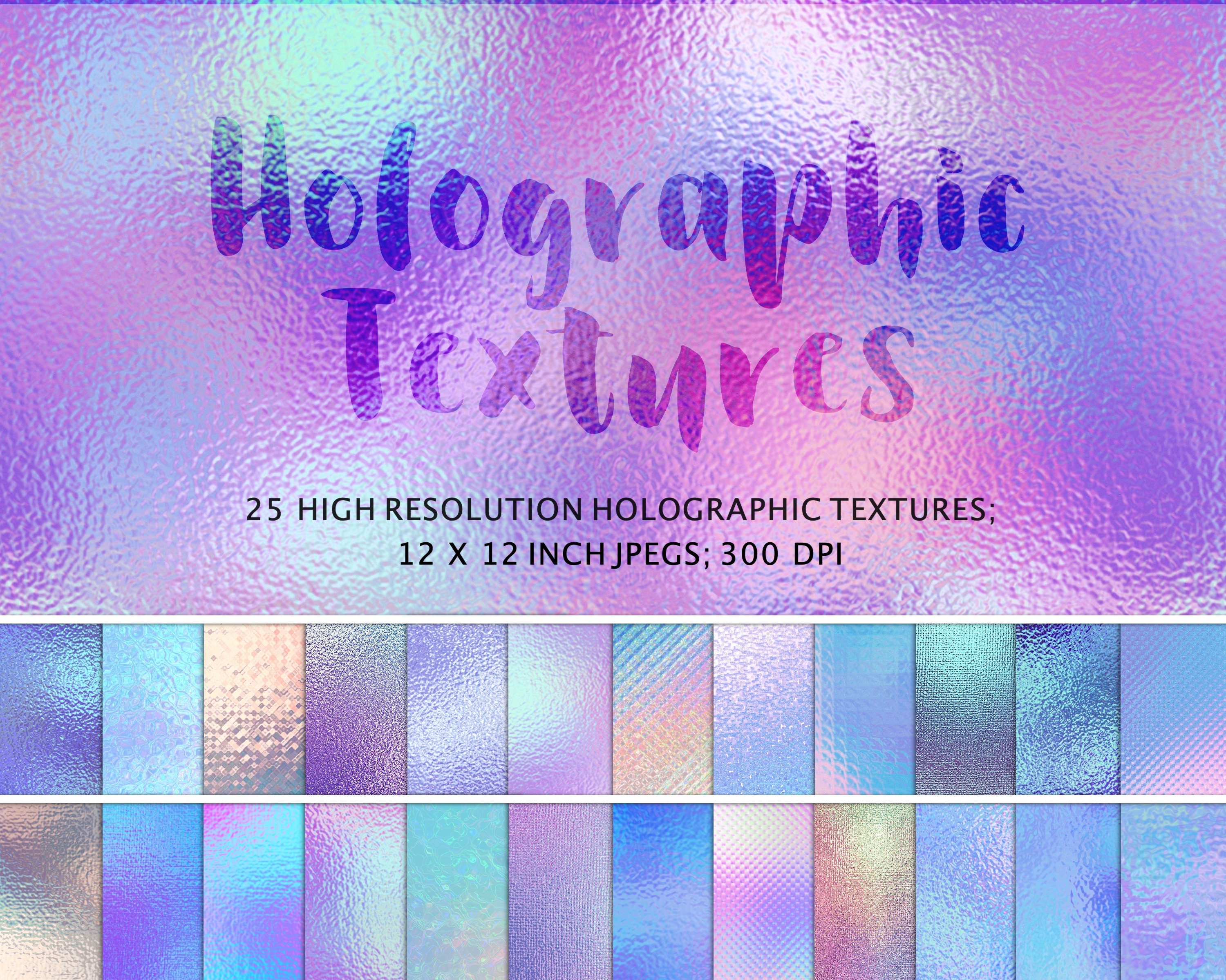 Holographic Textures Rainbow Textures Holographic Foil - Etsy