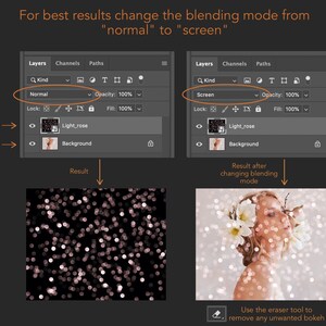 Rose Gold Bokeh Overlays, Pink Overlays, Pink Glitter, Overlay ...