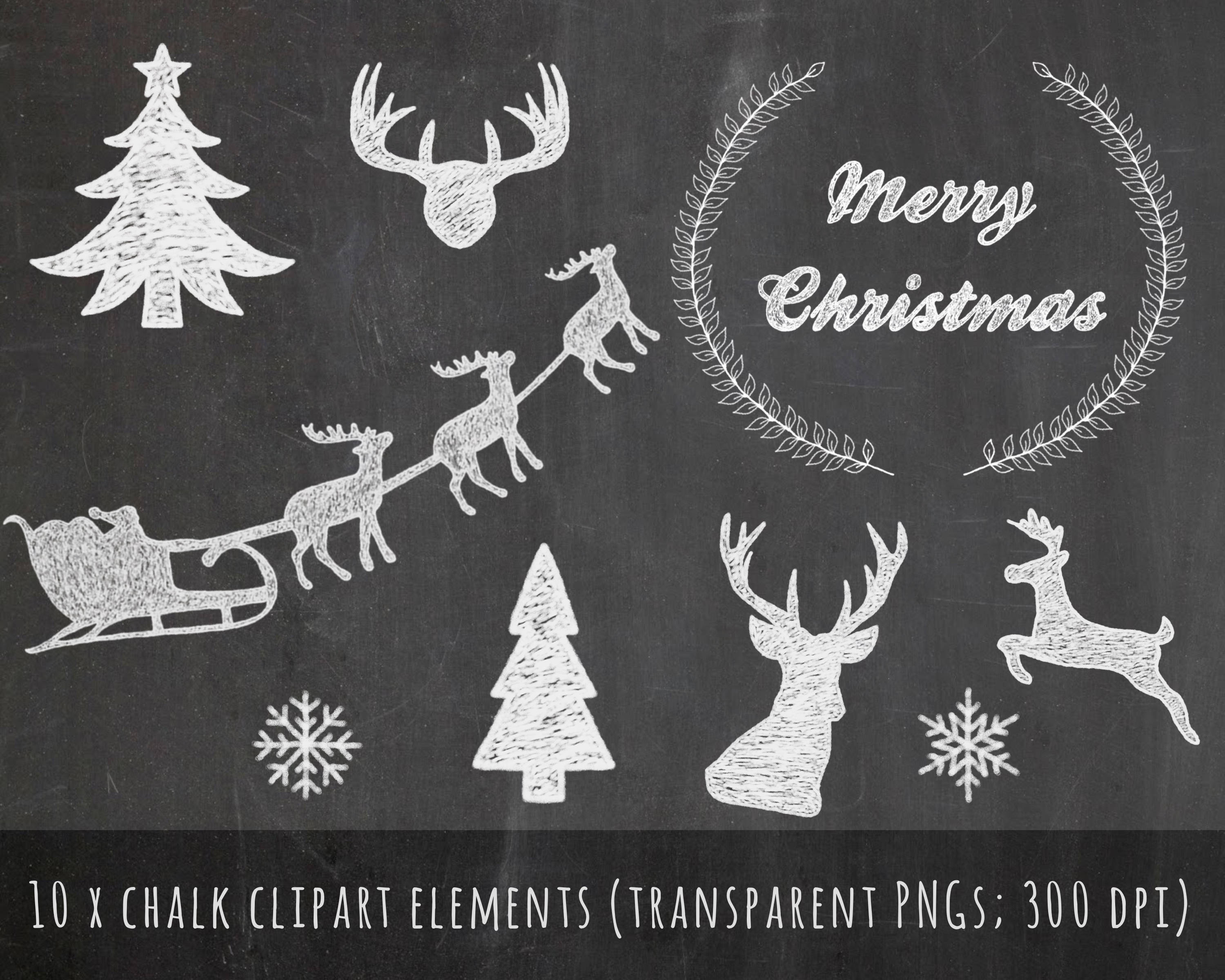 Lumberjack Christmas, Clipart, Chalkboard, Plaid, Rustic Christmas ...