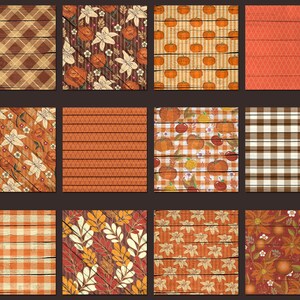 Rustic Thanksgiving Digital Paper, Thanksgiving Wood Patterns ...