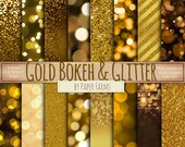 Gold Bokeh Digital Paper Gold Glitter Bokeh Digital Paper - Etsy
