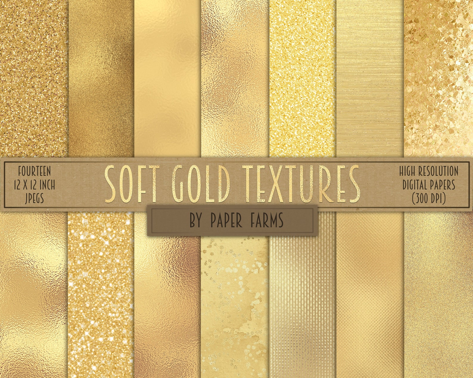 Gold Digital Paper, Gold Foil, Scrapbook Paper, Metallic, Gold Glitter ...