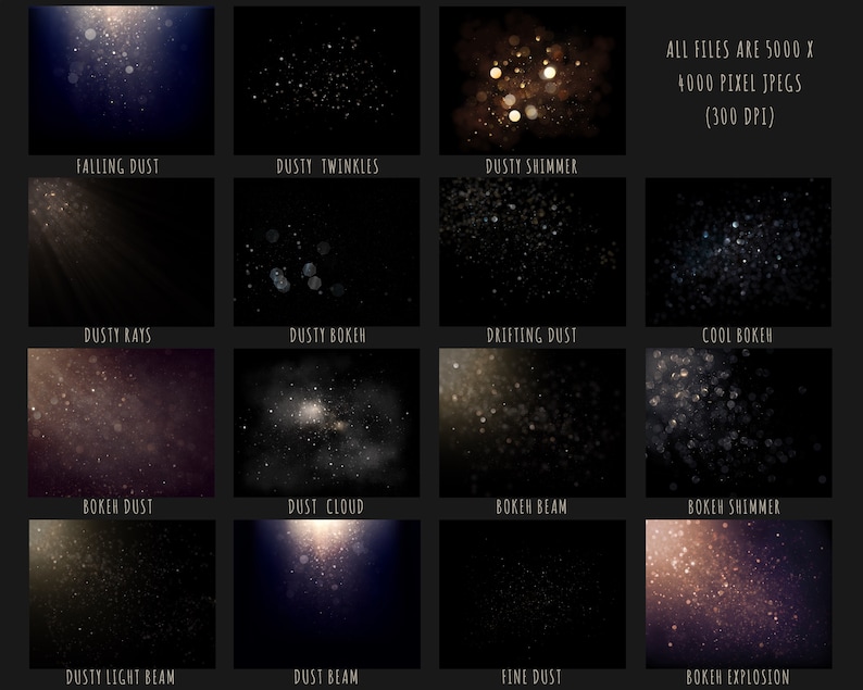 Bokeh dust overlay glitter dust floating dust falling dust | Etsy