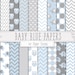 Baby Blue Digital Paper, Blue, Grey, Baby Boy, Digital Paper, Scrapbook ...