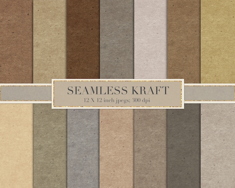 Seamless Kraft Paper, Textured Paper, Tileable, Neutral, Digital Paper ...