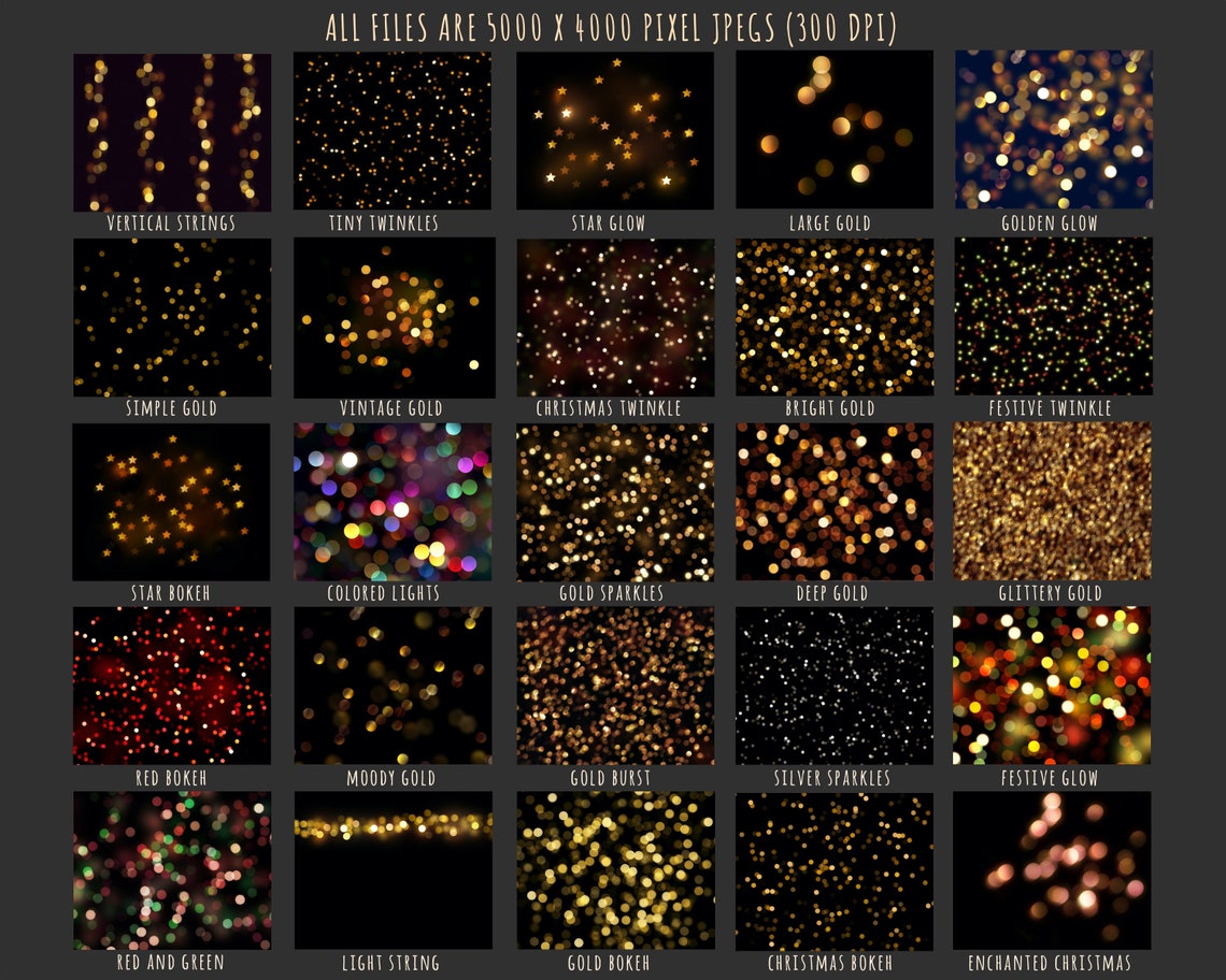 Christmas Bokeh Overlays, Christmas Glitter Overlays, Mini Sessions ...