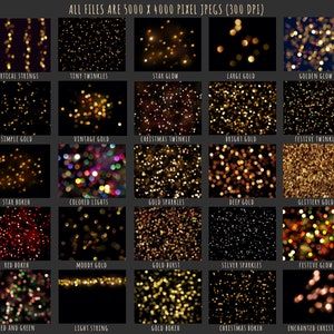 Christmas Bokeh Overlays, Christmas Glitter Overlays, Mini Sessions ...