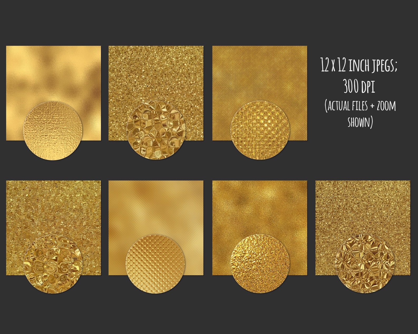 Gold foil digital paper scrapbook paper metallic gold | Etsy