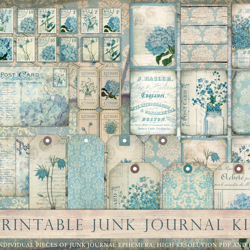 Printable Junk Journal Kit - Etsy