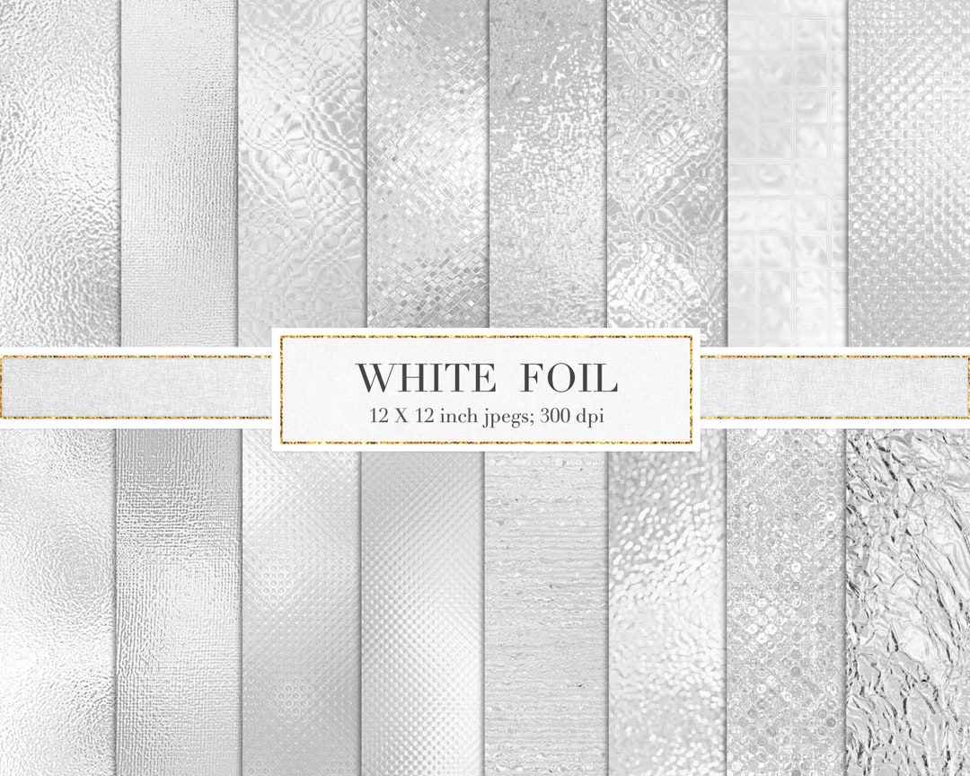 White Foil, White Textures, White Background, White, Digital Paper ...