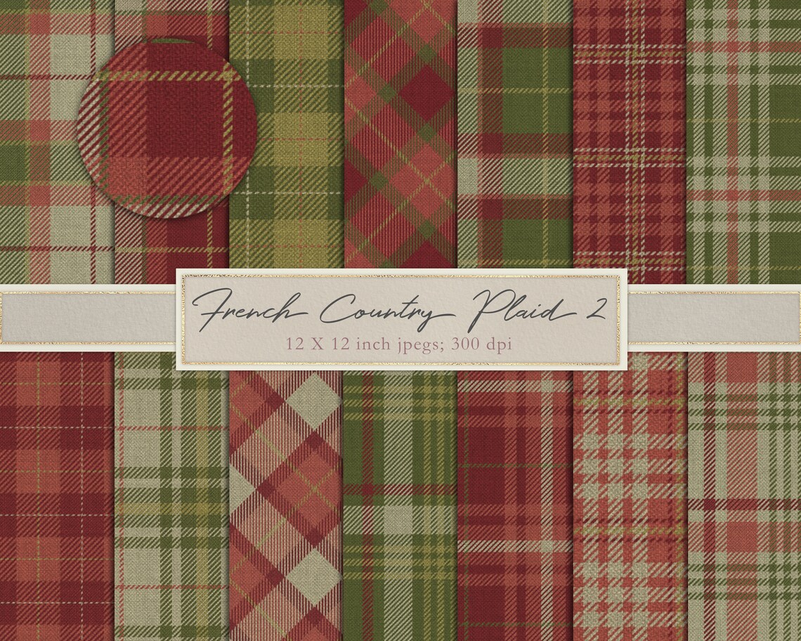 Realistic Plaid Real Plaid Digital Paper Scrapbook Paper - Etsy