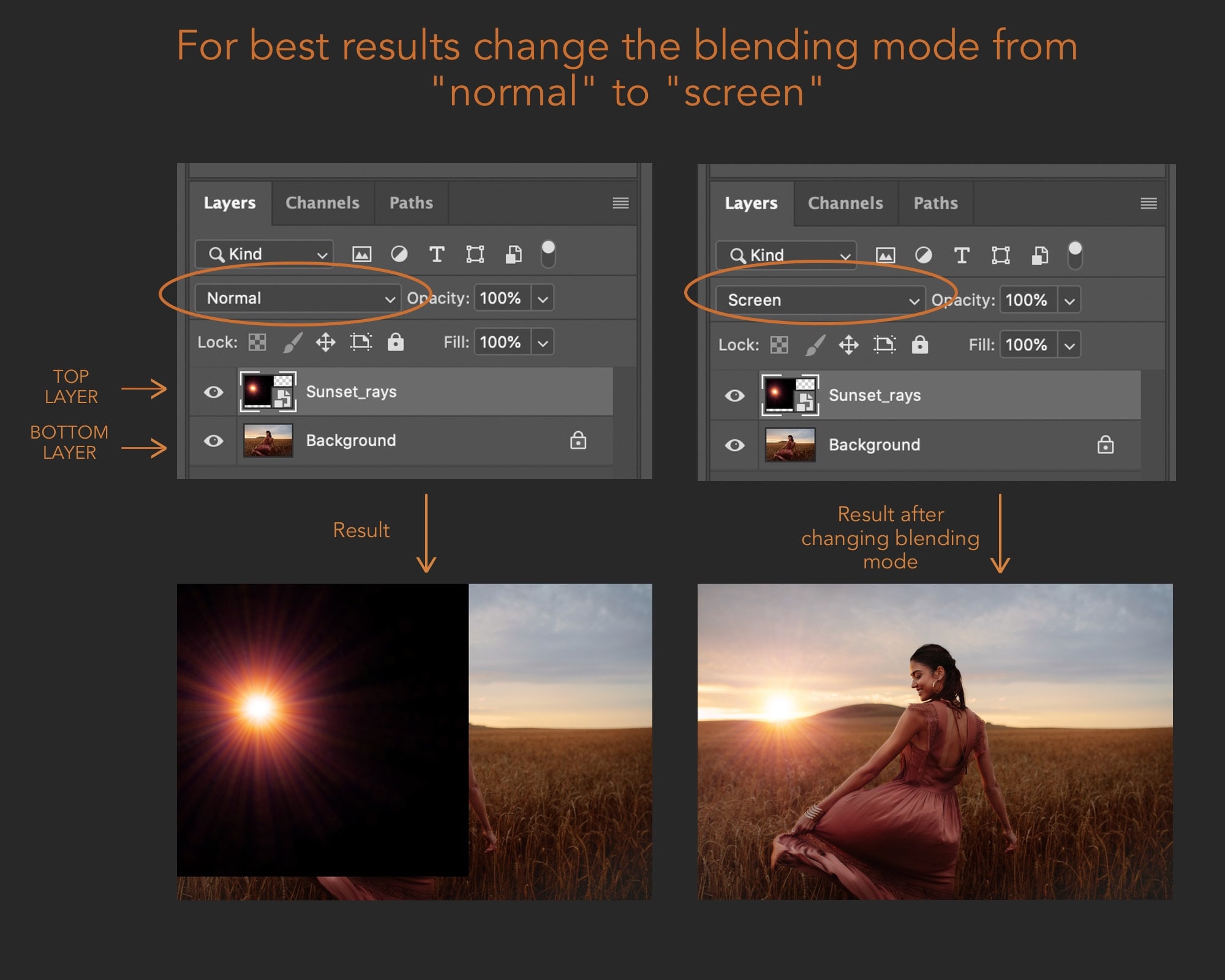 Sunset Overlays, Sunlight Overlays, Sunset Light, Golden Light, Sun ...