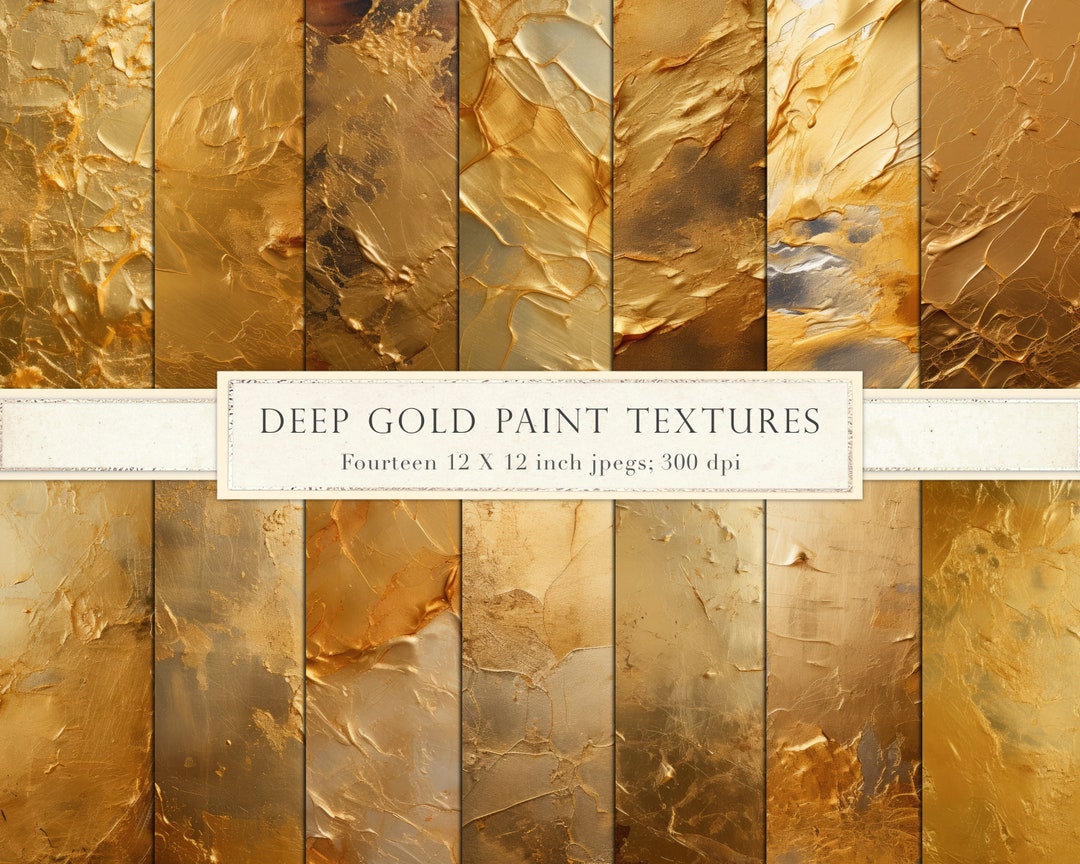Gold Paint Textures, Painted Gold, Digital Paper, Scrapbook Paper ...