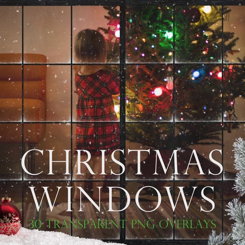 Christmas Snow Window Overlay - Etsy