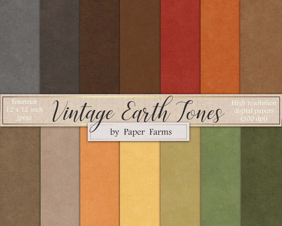 Earth Toned Paper Textures, Kraft Paper, Autumn, Fall, Digital Paper ...