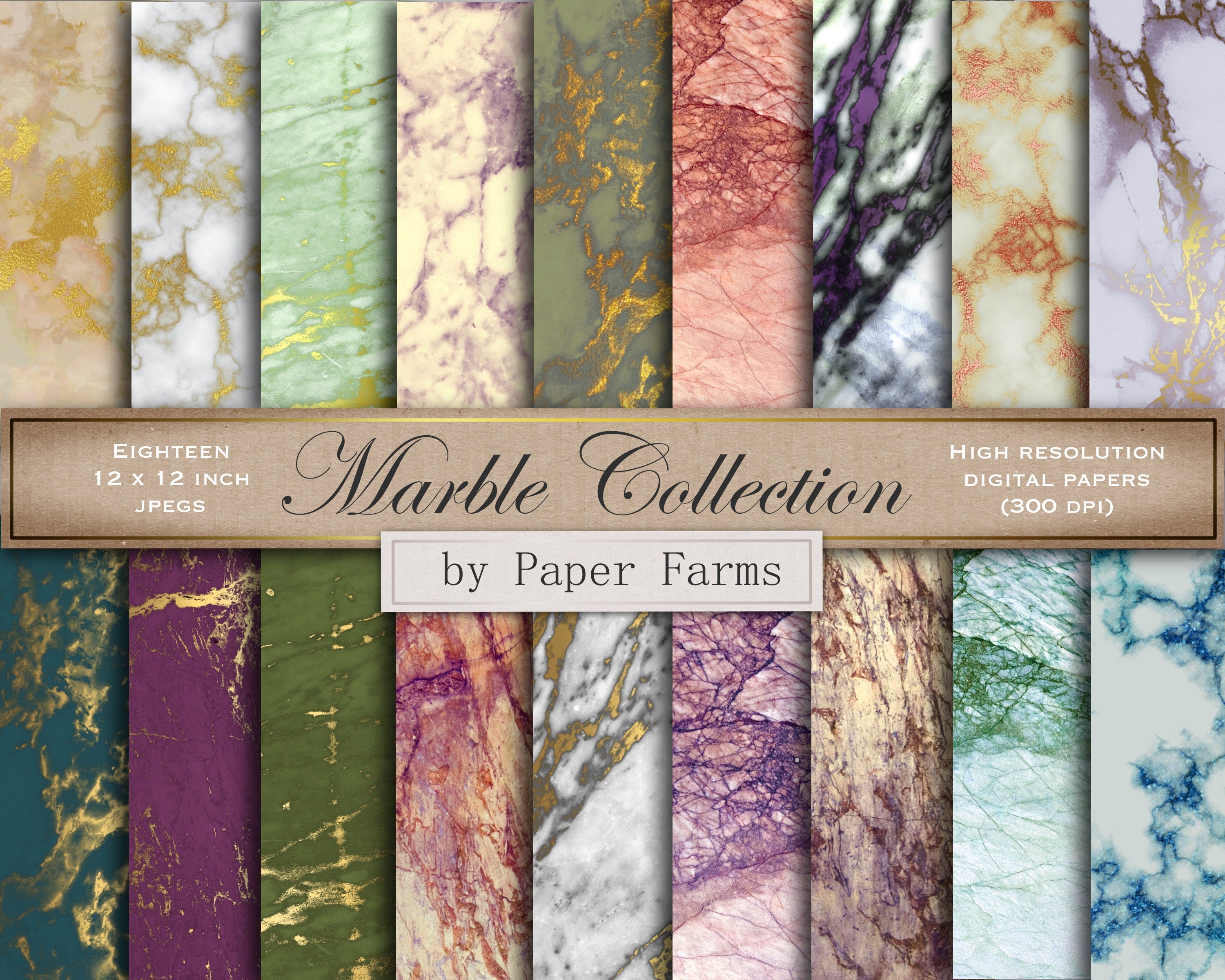 Marble digital paper marble scrapbook paper marble | Etsy