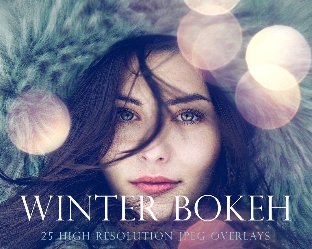 Winter Bokeh Overlays, Bokeh Overlays, Photoshop Overlays, Seasonal ...
