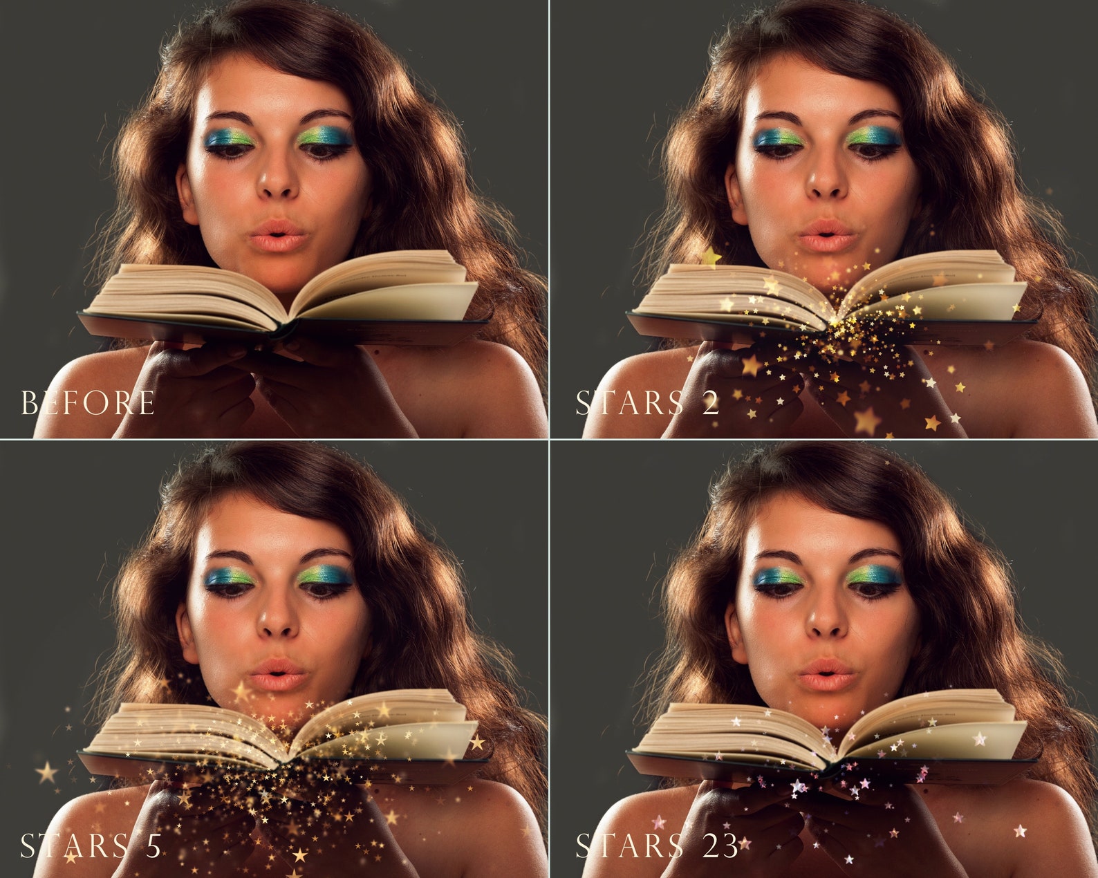 Blowing Stardust Overlays Star Dust Star Confetti Star | Etsy