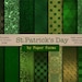 St. Patrick's Day Digital Paper Scrapbook Paper Celtic | Etsy