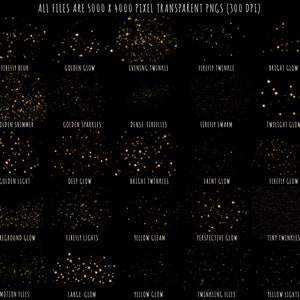 Golden Firefly Overlays, Gold Fireflies, Photoshop Overlays, Overlay ...