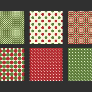 Christmas Digital Paper, Christmas Scrapbook Paper, Kelly Green ...