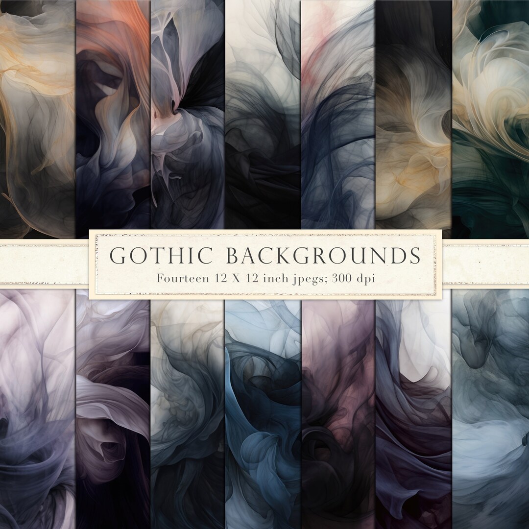 Gothic Digital Paper, Abstract Gothic, Abstract Halloween, Haunting ...